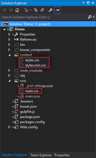 Using Bower and Gulp With Visual Studio 2015 | Diagram